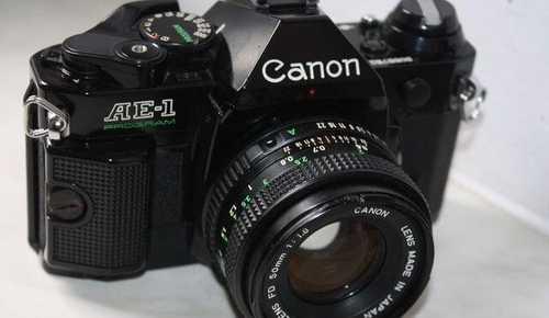 Canon ae-1 program \ пленка FD 50MM 1,8
