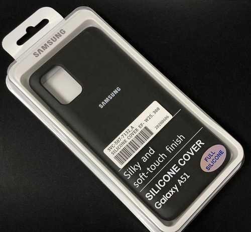 Силиконовый чехол на Samsung A51 чёрный