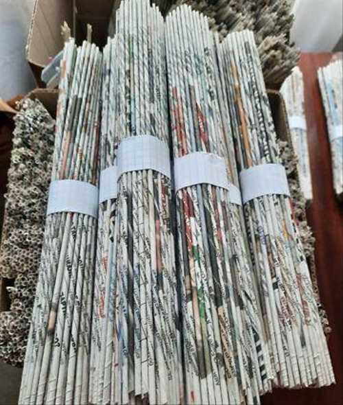 Трубочки из газет. бумажная лоза для плетения