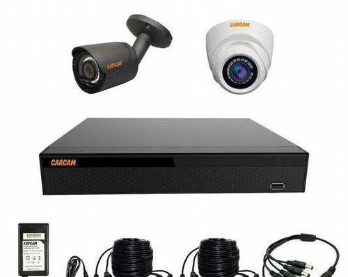 Готовый комплект видеонаблюдения carcam video KIT 2M-10 2 камеры