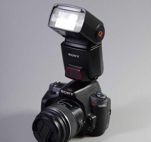 Sony a330 kit 18-55 + вспышка Sony FM42