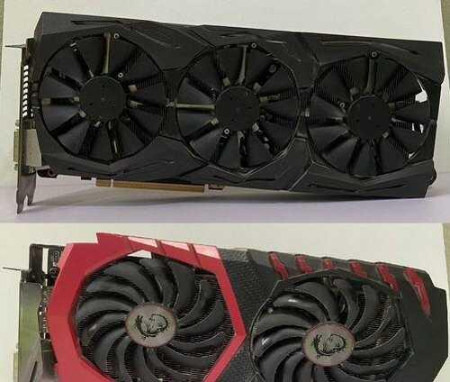 Видеокарты RX480 Asus(8Gb) и MSI(4Gb)