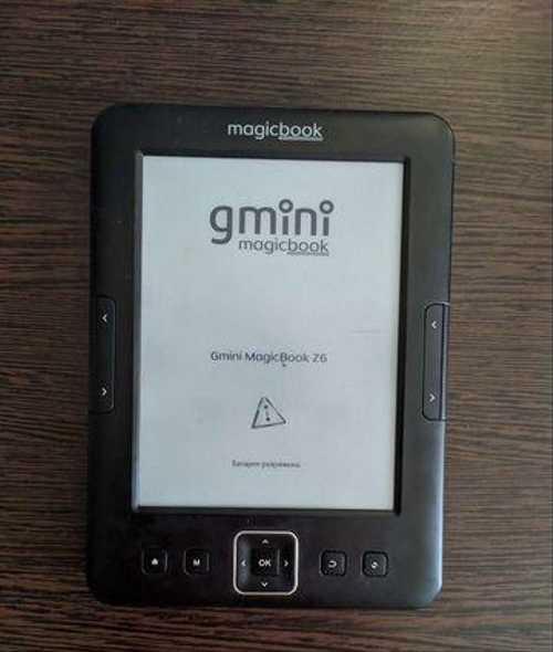 Электронная книга gMini magicbook z6 не включается