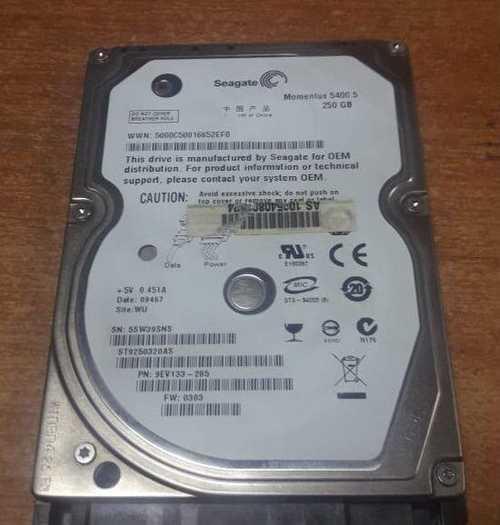 Жесткий диск для ноутбука Seagate 250 Гб ST9250320