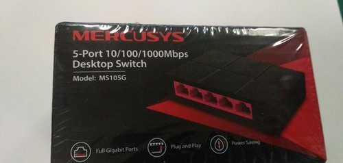 Коммутатор Mercusys MS105G новый