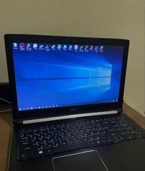 Ноутбук Acer Aspire 7; 1050TI; i5-7300HQ 1TB