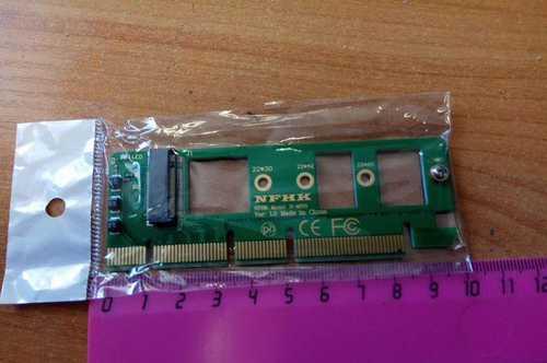 Переходник M.2 NVMe SSD ngff на PCI-E 3.0 X16