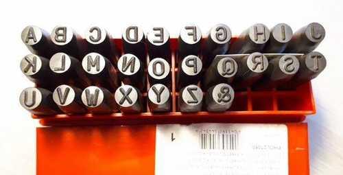 Клейма ударные 5 мм символы A-Z Holex