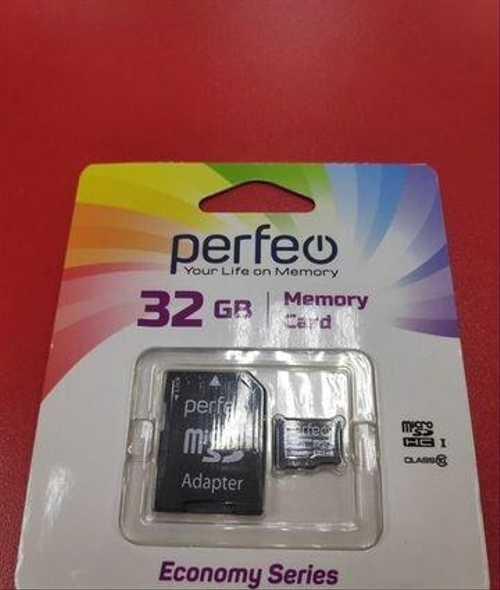 Флеш память Perfeo microsdxc 32Gb