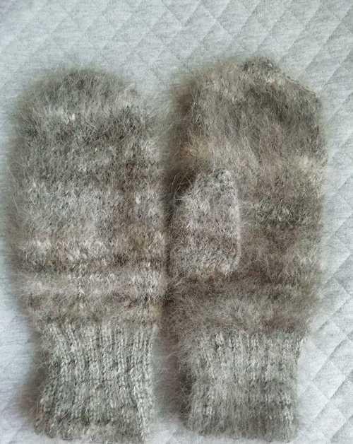 Варежки мужские из пуха колли