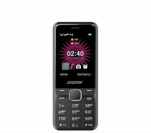 Кнопочный мобильный телефон digma linx A241 новый
