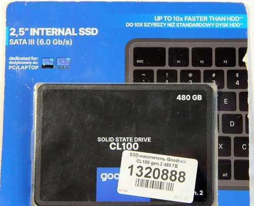 SSD накопитель Goodram 480 Гб 2.5"