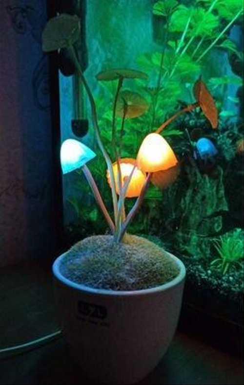 Лампа светильник ночник "гриб"