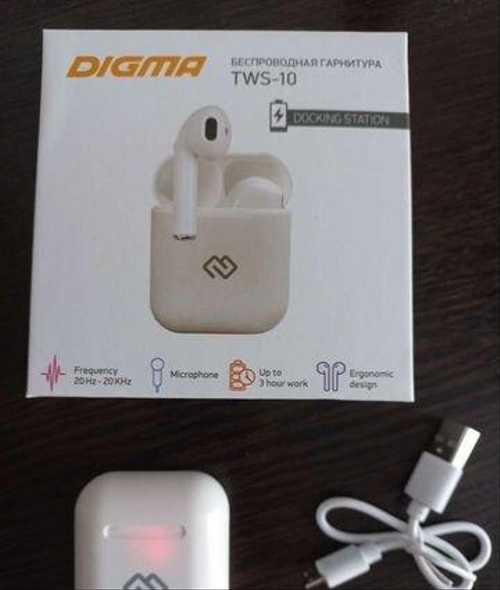 Наушники digma tws 10 как заряжать