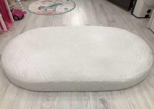Овальный матрас в кроватку размером 125х75 см + на