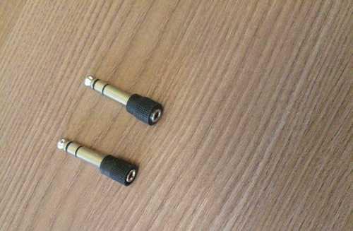 Переходник Audio Jack 6.35 mm папаJack 3.5 mm мам