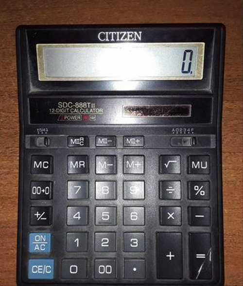 Калькулятор Citizen sdc-888т