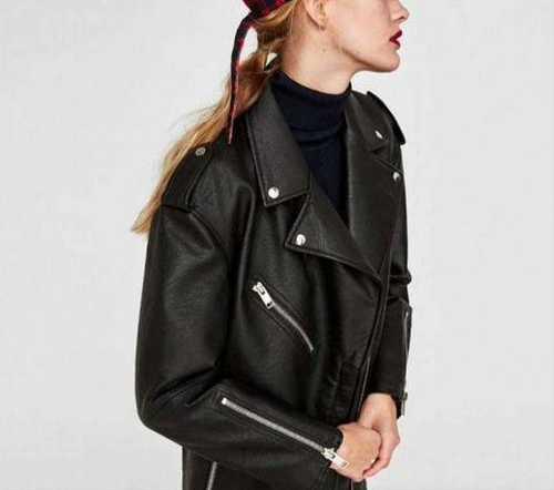 Куртка кожаная косуха Zara