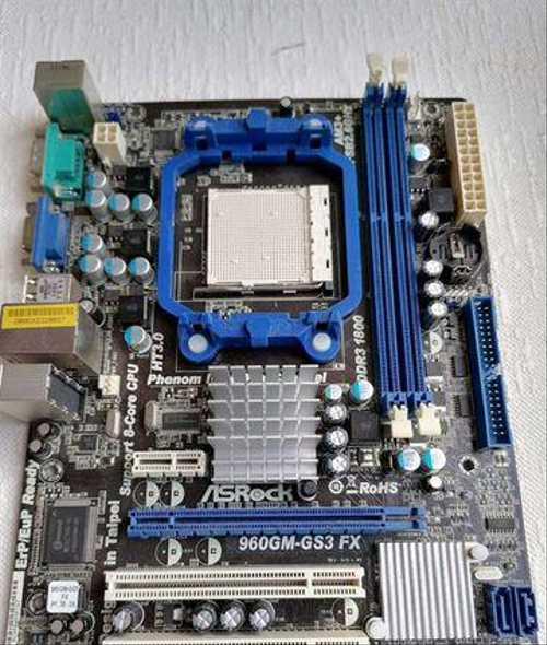 Материнская плата сокет am3+ Asrock 960gm-Gs3 FX
