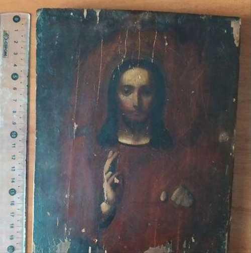 Старинная икона Христос