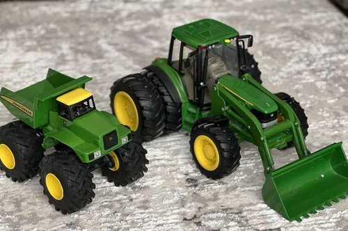 Bruder, John deere самосвал и бульдозер
