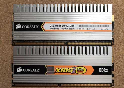 Озу Corsair XMS2-6400 1024 Mb 800MHz DDR2