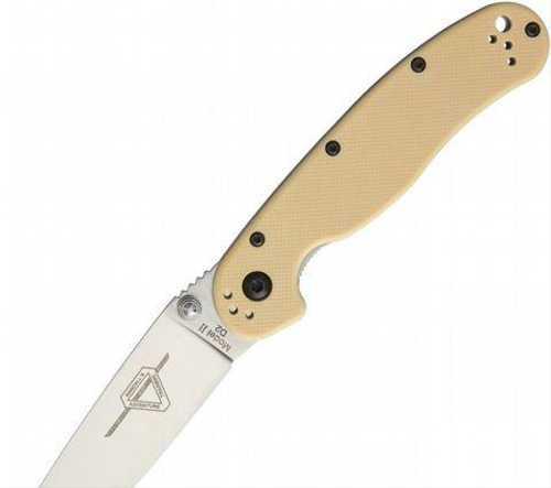 Нож складной Ontario Rat II, D2 Blade, Desert Tan