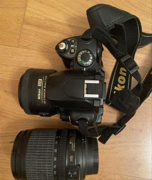 Фотоаппарат Nikon d40 + объектив 18-105 + 35mm + с