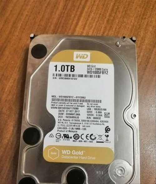 Жесткий диск WD gold 1TB