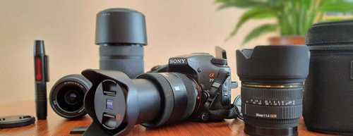 Фотоаппарат sony A77 с объективами