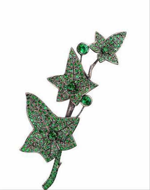 Брошь Boucheron Lierre De Paris Emerald Hair Clip