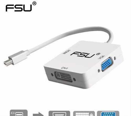 Переходник Mini DP/hdmi - DVI -VGA 3 в 1