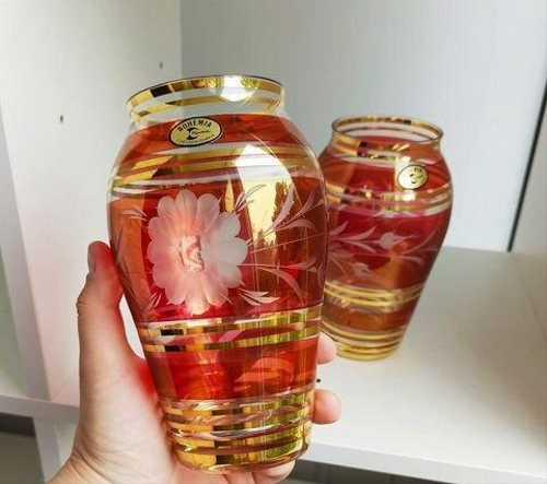 Богемия набор стаканы графин и вазы