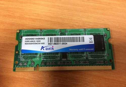 A-Data SO-dimm DDR2 1GB, 400мгц (PC3200)