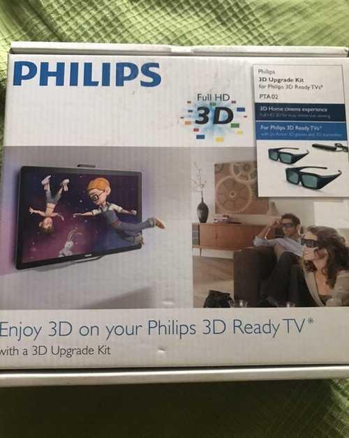 3D очки Philips pta 02 новые 2шт комплект