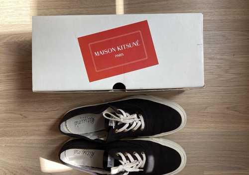 Кеды Maison Kitsune Cotton Canvas Trainers