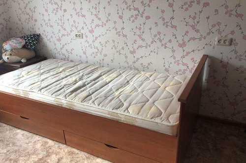 Кровать односпальная 80х200 с матрасом