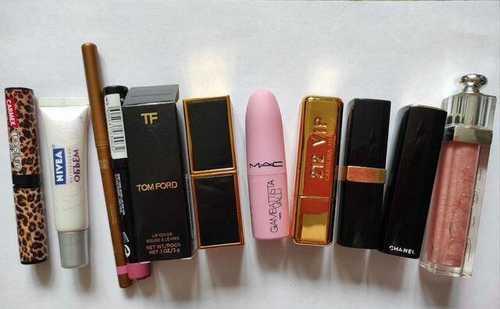 Косметика для губ Chanel, Dior, Tom Ford, MAC, May