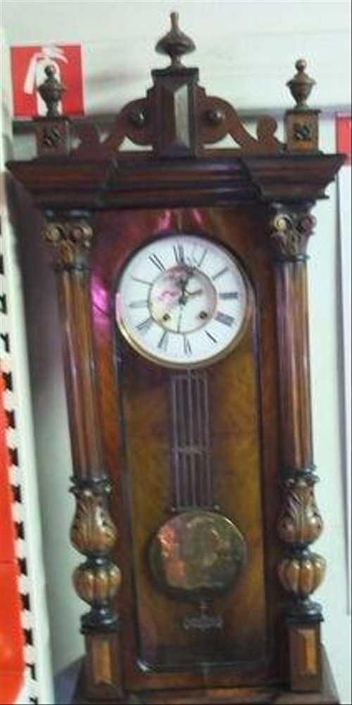 Часы настенные в деревянном корпусе с шестерёнкам