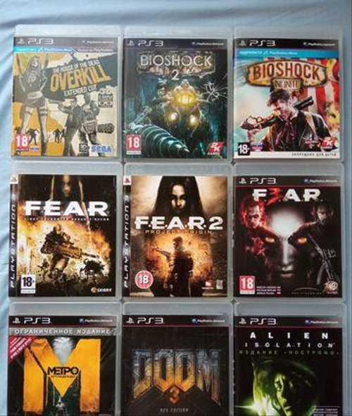 BioShock Doom Fear Метро Overkill Alien Isolation