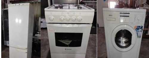Комплект стиральная машина/холодильник/газ плита