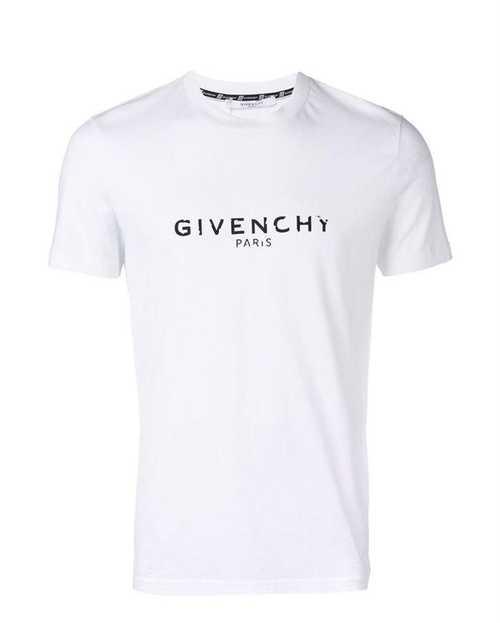 Givenchy футболка с принтом названия спереди белая