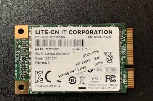 Lite-On HP 717771-001 32 гб Mini PCI-E Msata Ssd