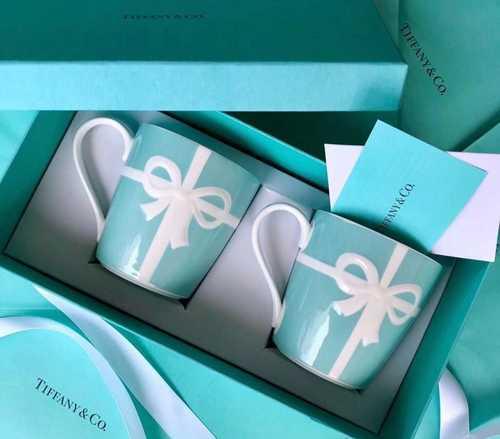 Фарфоровые чашки кружки подарочный набор Tiffany