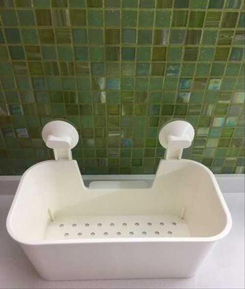 Полка корзина на присосках для ванной IKEA Тискен