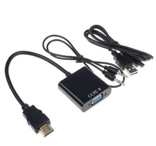 Переходник из hdmi в VGA+Audio с внешним питанием