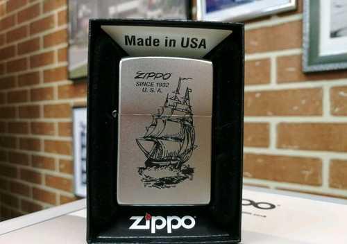 Зажигалка zippo Boat-Zippo Satin Chrome 205 Boat