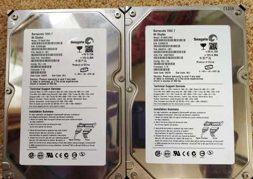 HDD Seagate (80Gb) и WD (320Gb)