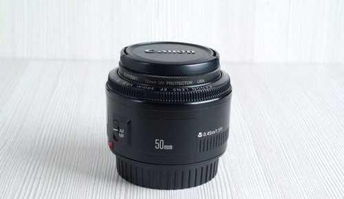 Объектив Canon 50mm f/1.8 + защитный фильтр