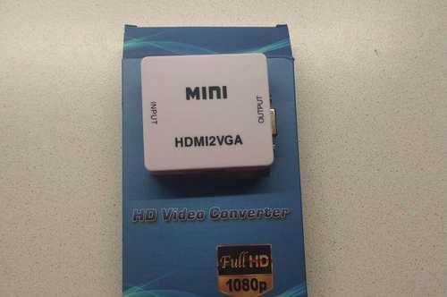 Конвертер hdmi на VGA +аудио,1080P,hdmi2VGA для мо